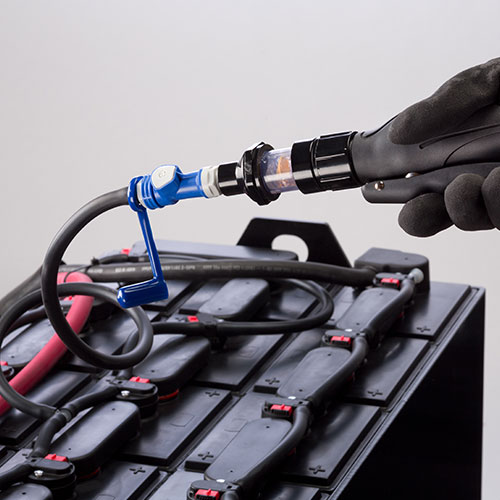 Direct Fill Link Blue Connector - Industrial Battery Products, Inc.